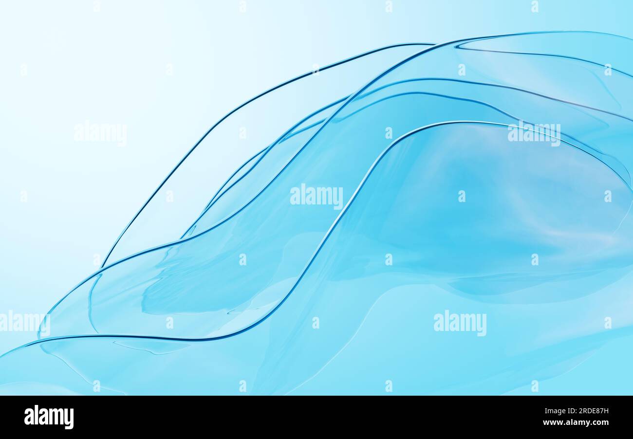 Gradient multilayer glass background, 3d rendering. Digital drawing ...