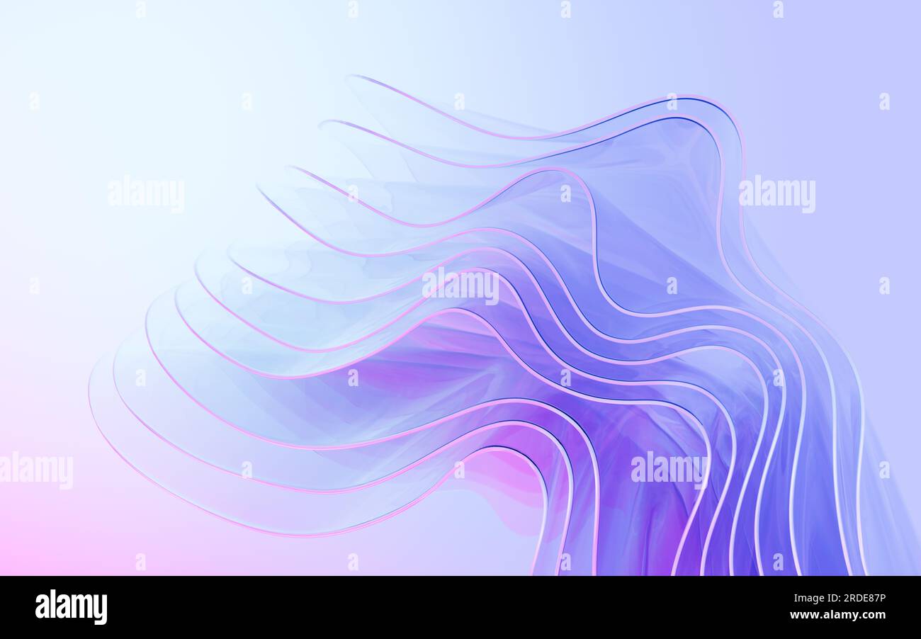 Gradient multilayer glass background, 3d rendering. Digital drawing ...