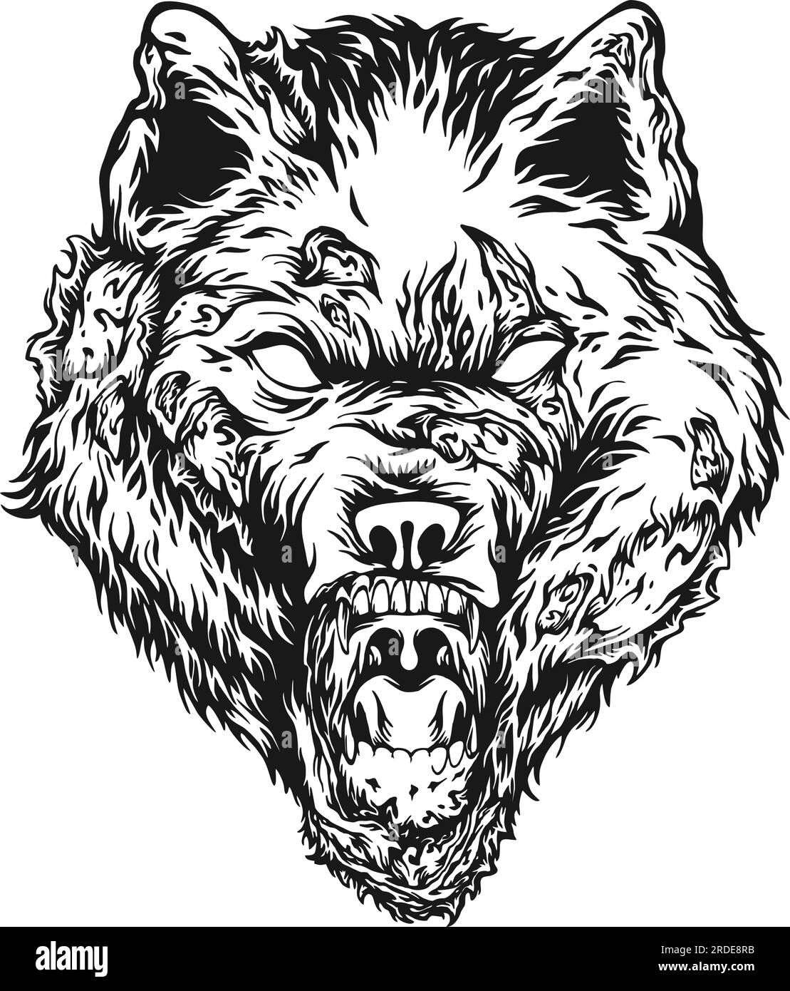 Zombie Wolf Drawings