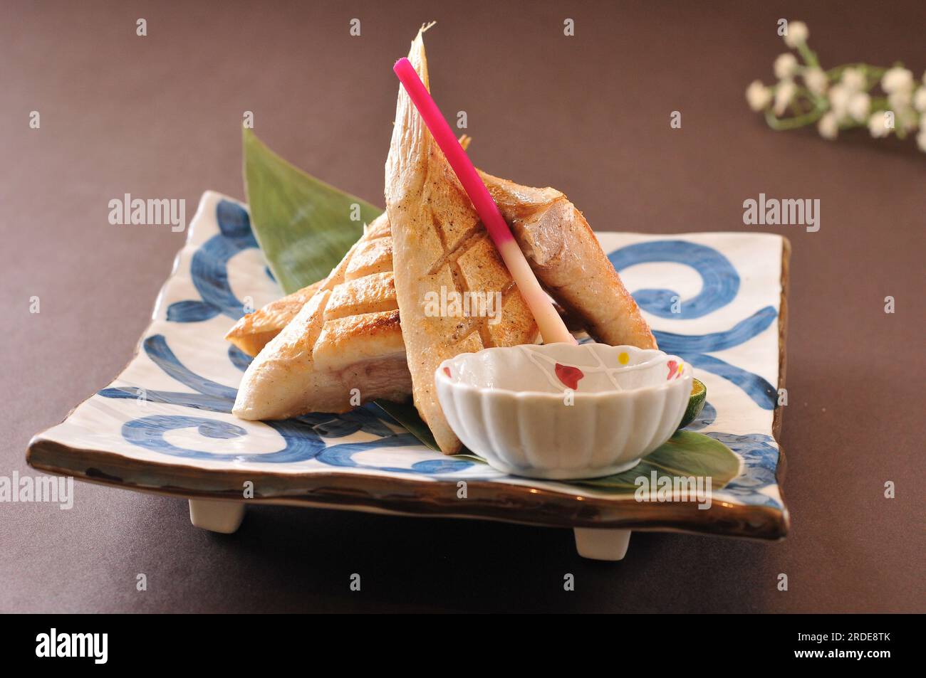 Salt Grilled Cod fish, Japanese food Stock Photo - Alamy