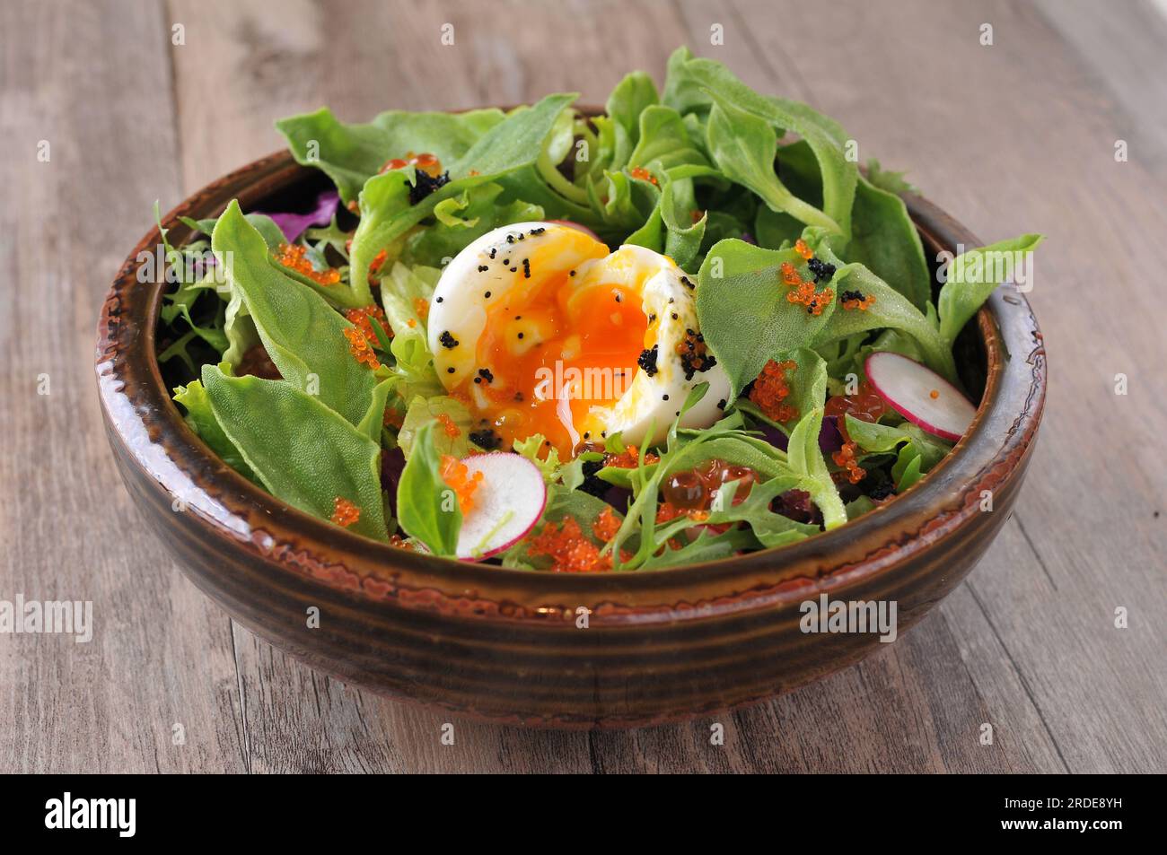 Crystalline Ice plant with Onsen tamago Salad,crystalline ice plant ...