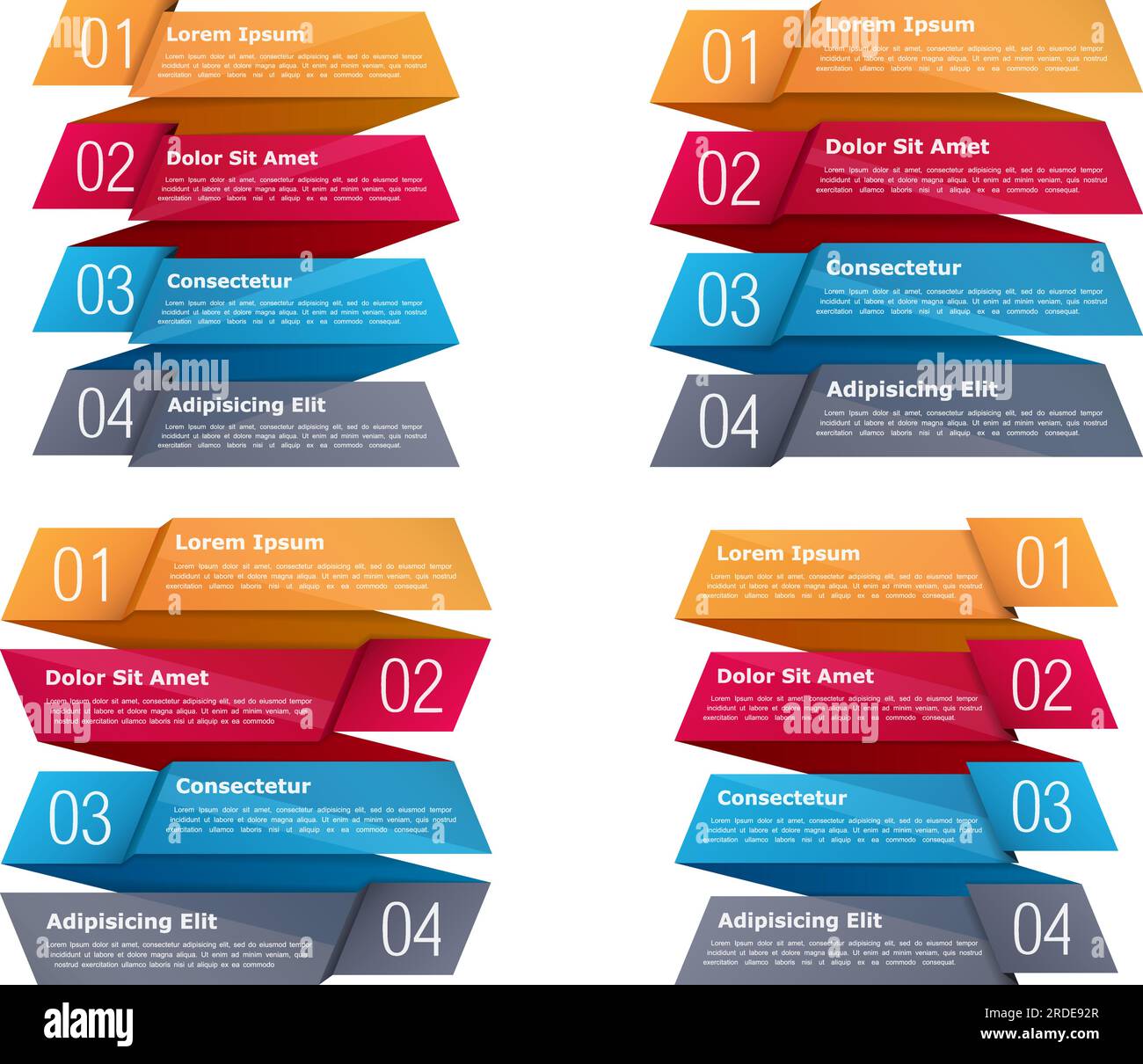 Four steps, infographics templates with four elements and place for ...