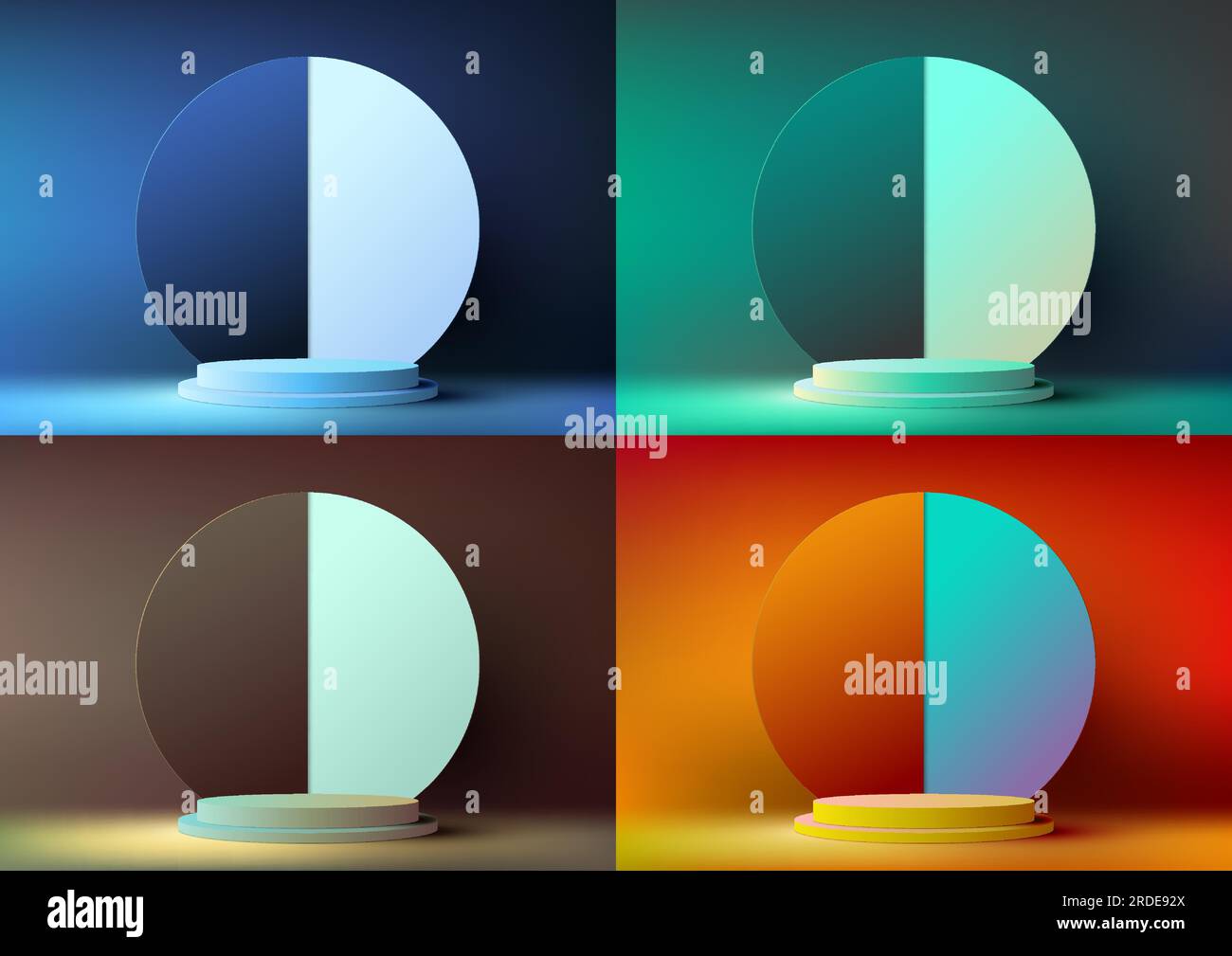 3d empty podium artistic Stock Vector Images - Alamy