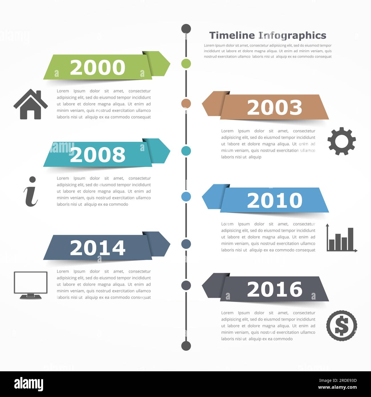 Vertical timeline infographics design template, vector eps10 ...