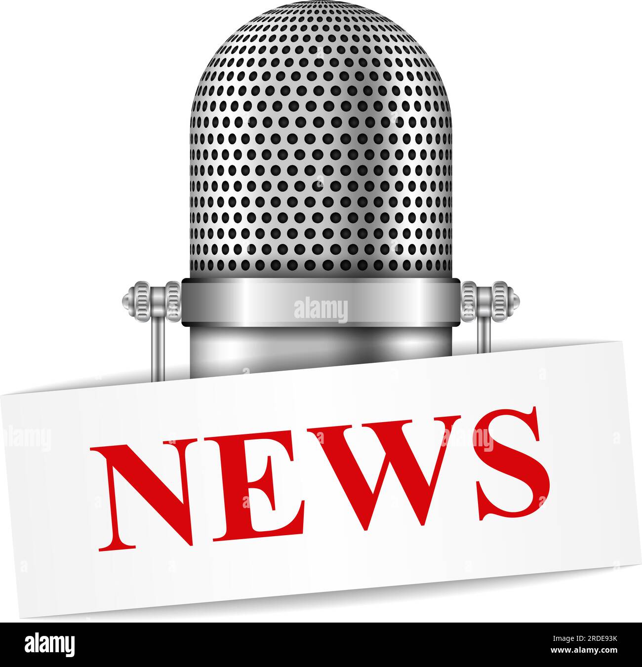 Microphone with news banner, vector eps10 illustration Stock Vector ...