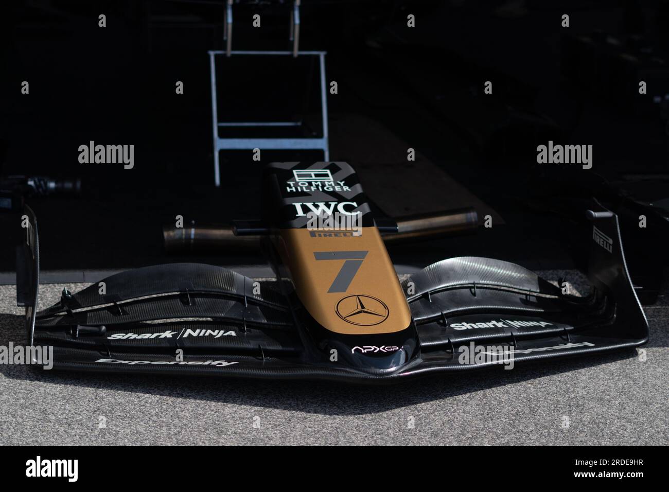 Budapest, Hungary - 20 JULY 2023, The APX GP car being prepared for ... Budapest, Hungary - 20 JULY 2023, The APX GP car being prepared for ...