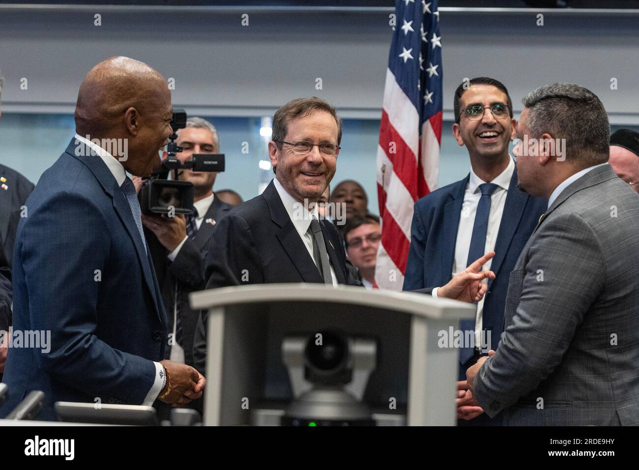 New York, New York, USA. 20th July, 2023. Mayor Eric Adams, Isaac ...