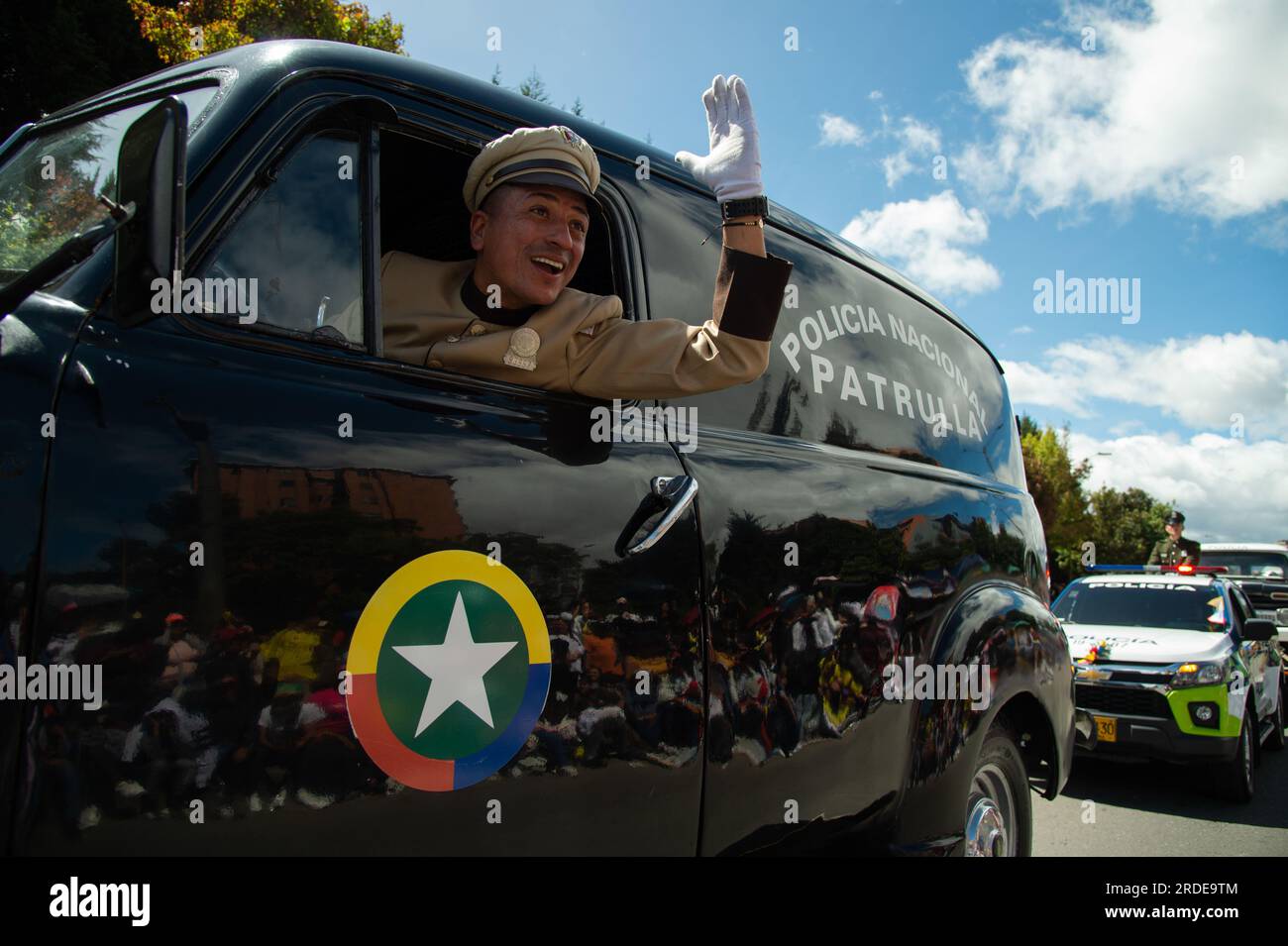 Bogota, Colombia. 20th July, 2023. A Colombian police officer, dresses ...