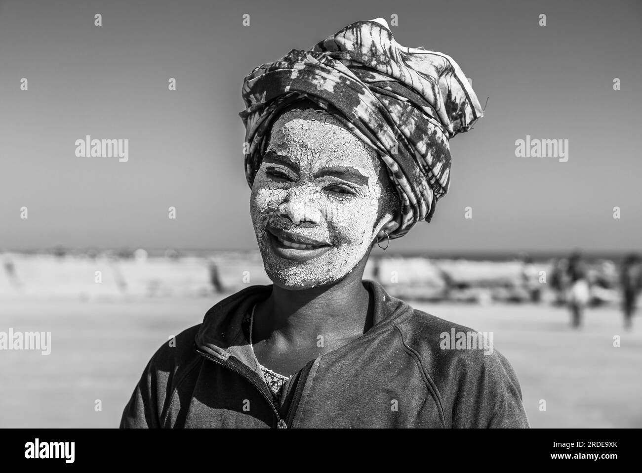 Morondava, Madagascar - May 31.2023: A malagasy women with mask ...