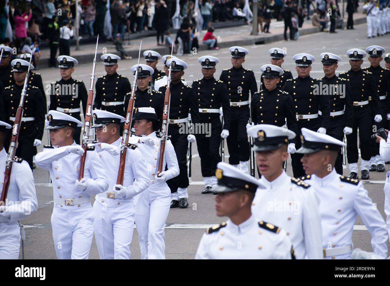 Bogota, Colombia. 20th July, 2023. Colombian navy officials during the ...