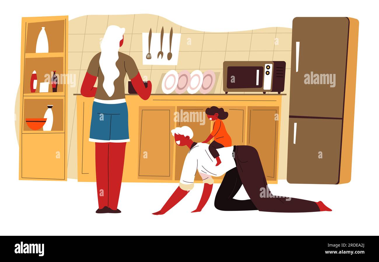 Busy cook Stock Vector Images - Alamy