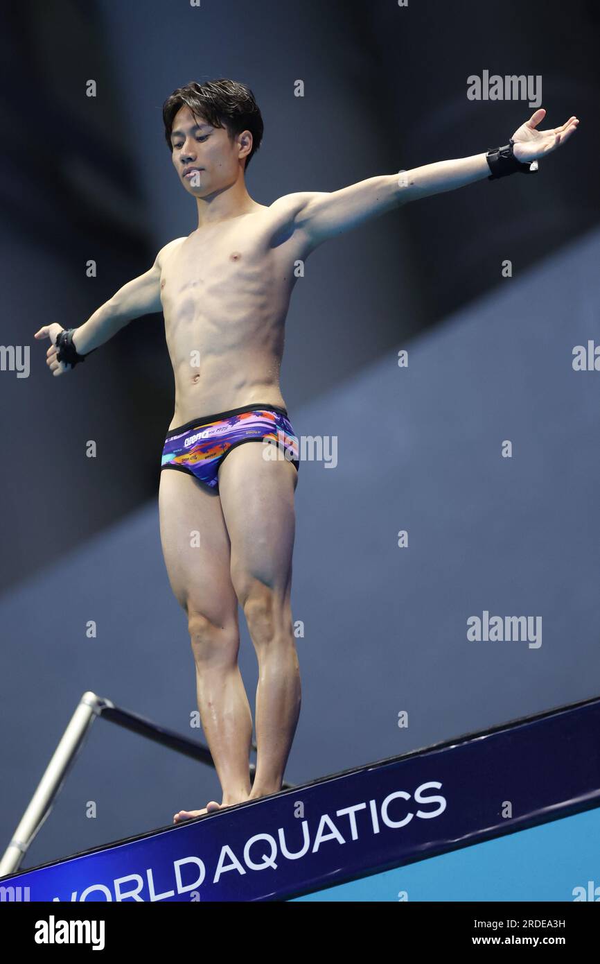 Fukuoka, Japan. 21st July, 2023. Shu Okubo (JPN) Diving : World Aquatics Championships Fukuoka ...
