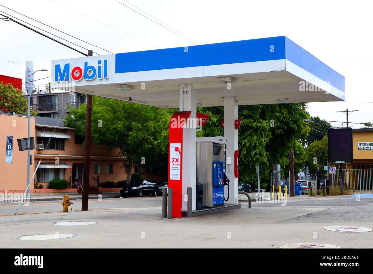 Los Angeles, California: MOBIL Gas Station. MOBIL is a brand of ...