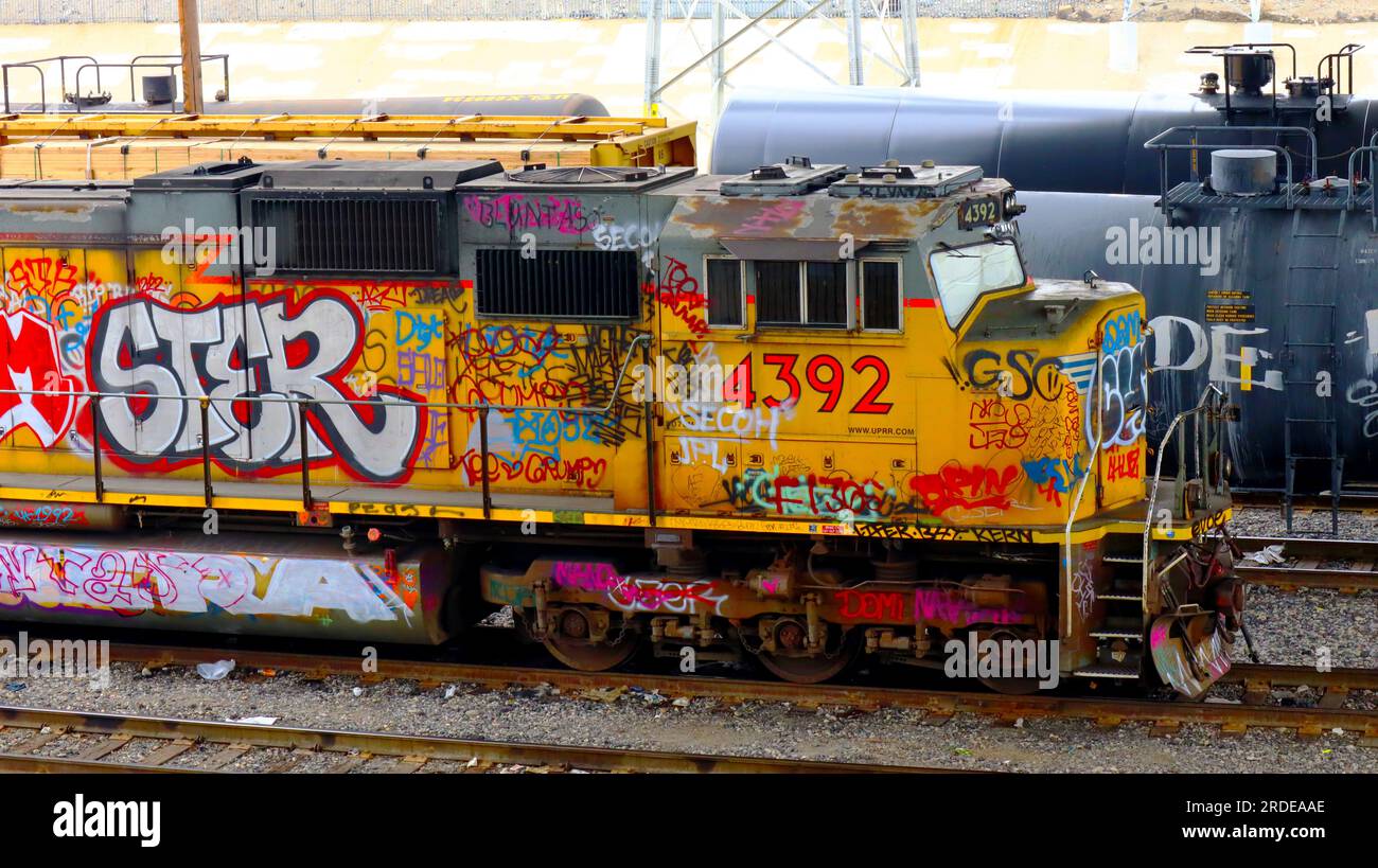 Los Angeles, California: Freight Train Graffiti at Union Pacific ...