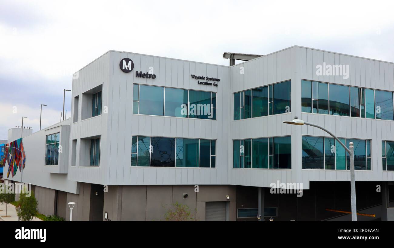 Los Angeles, California: LA Metro Wayside System Location building. The ...