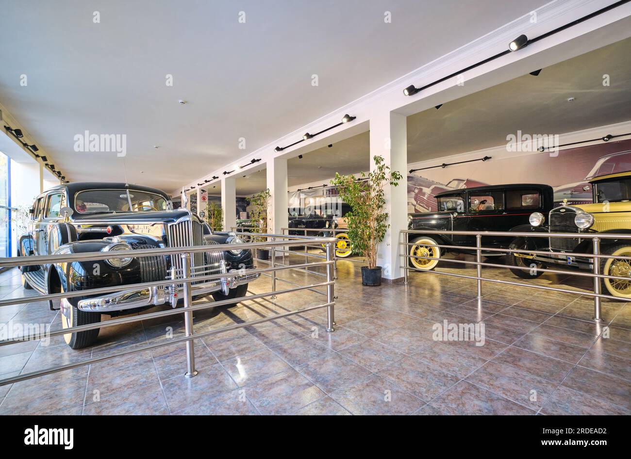 Some of the cars on display in the ground floor section. At the Retro ...