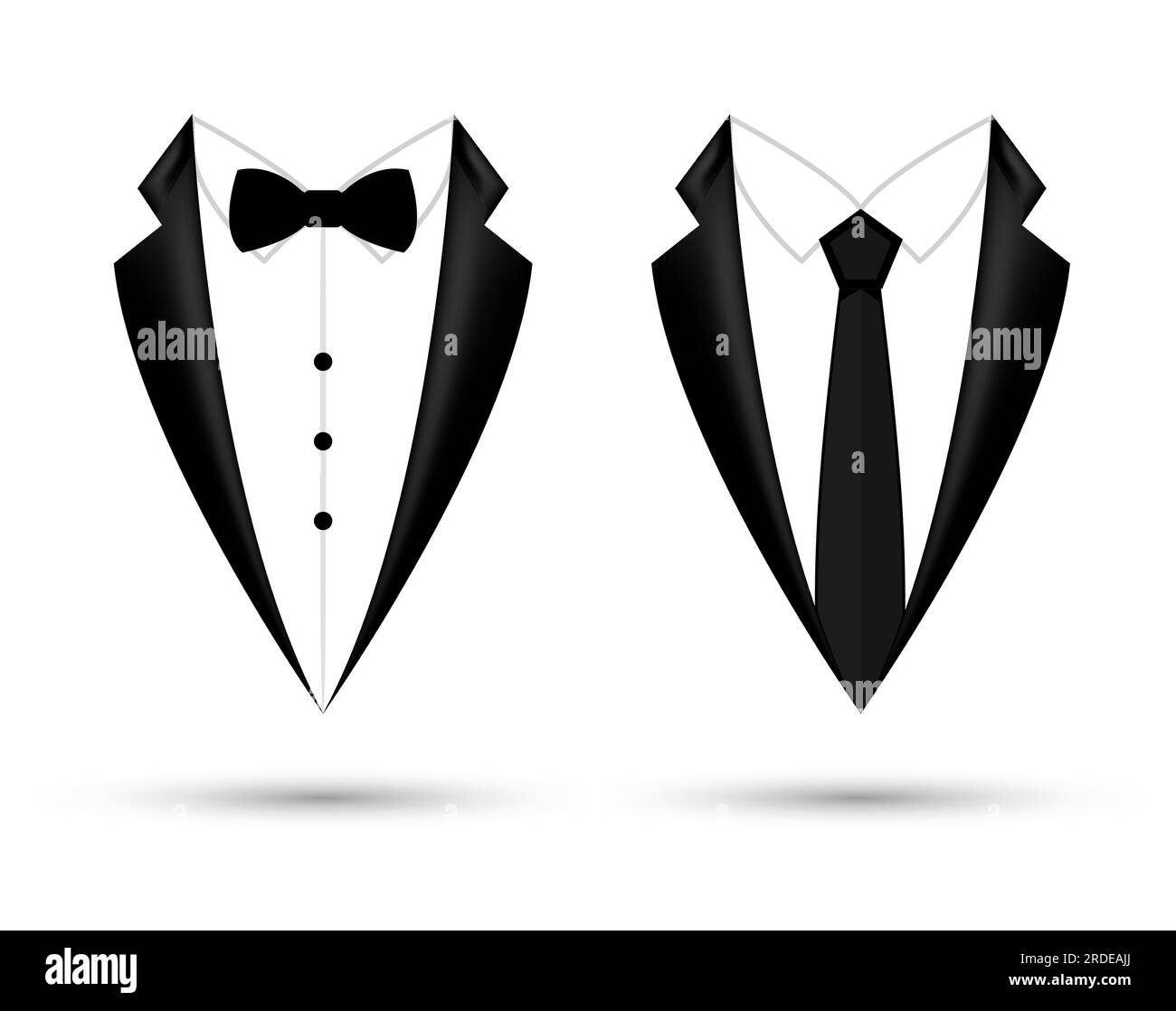 Man suit icon isolated background with bow and tie. Fashion black ...