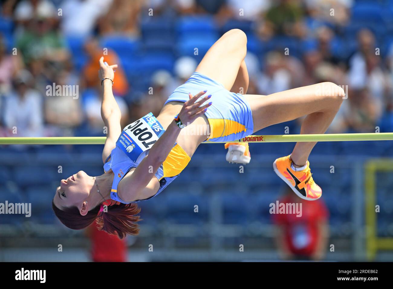 Angelina Topic (SRB) places fourth in the women's high jump at 6-4 3/4 ...