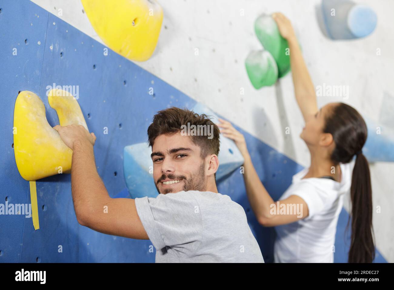 Teenager male mountain climbing hi-res stock photography and images - Alamy