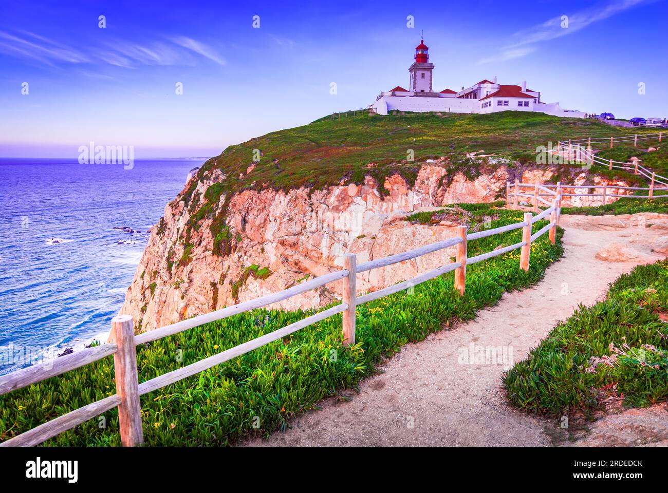 Cabo da Roca, Portugal. Most western point of Europe, Atlantic Ocean ...