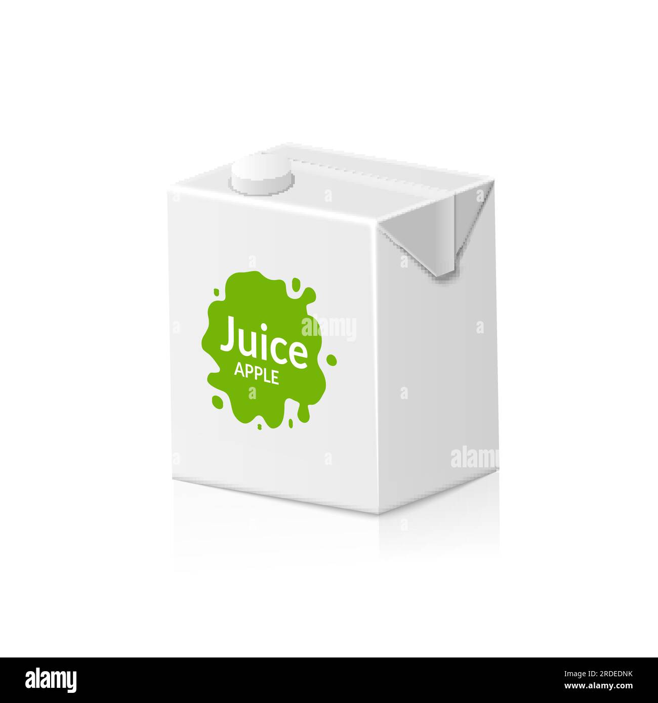 Blank drink box template straw Cut Out Stock Images & Pictures - Alamy