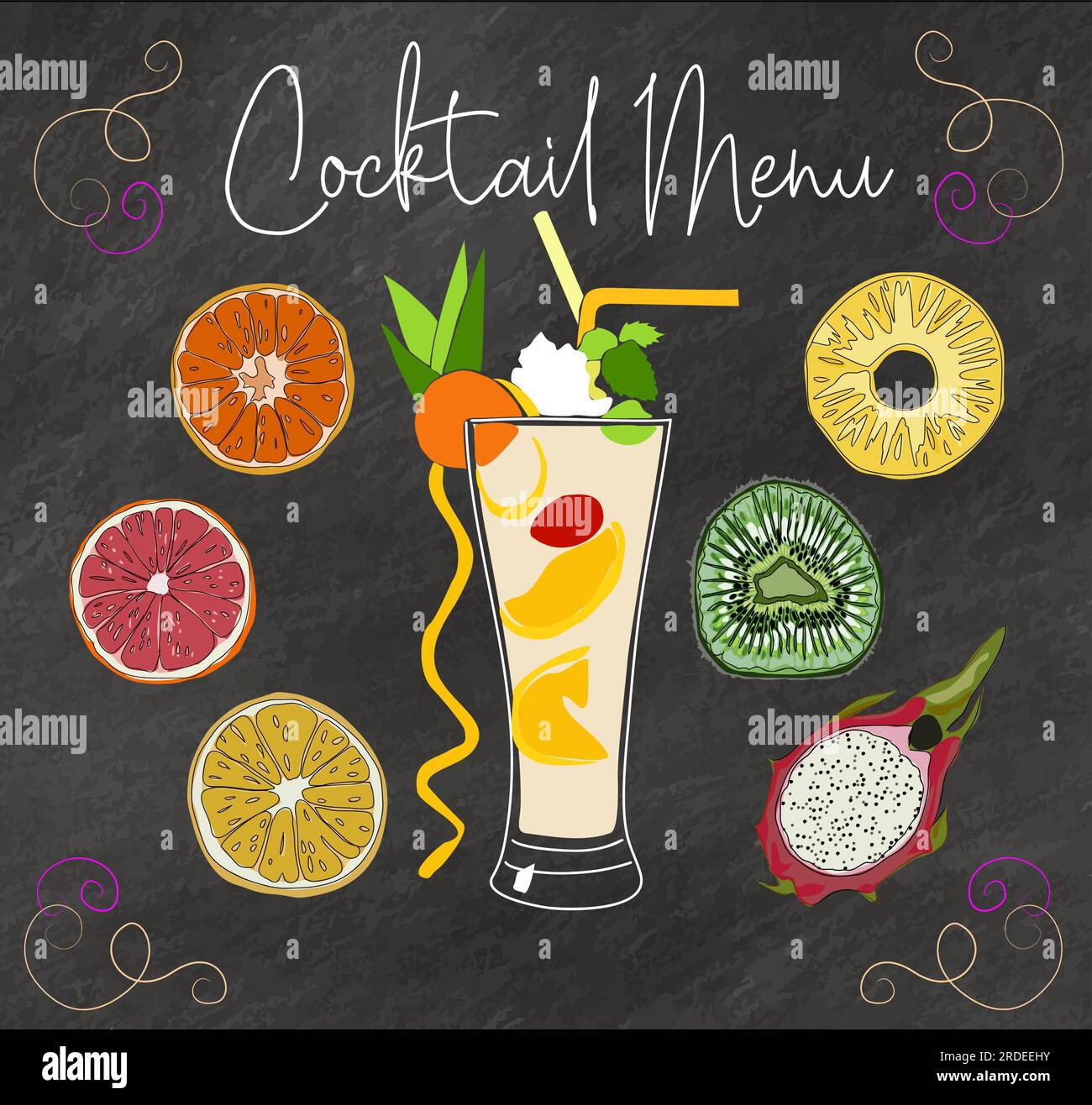 Milk shake green isolated Stock Vector Images - Alamy