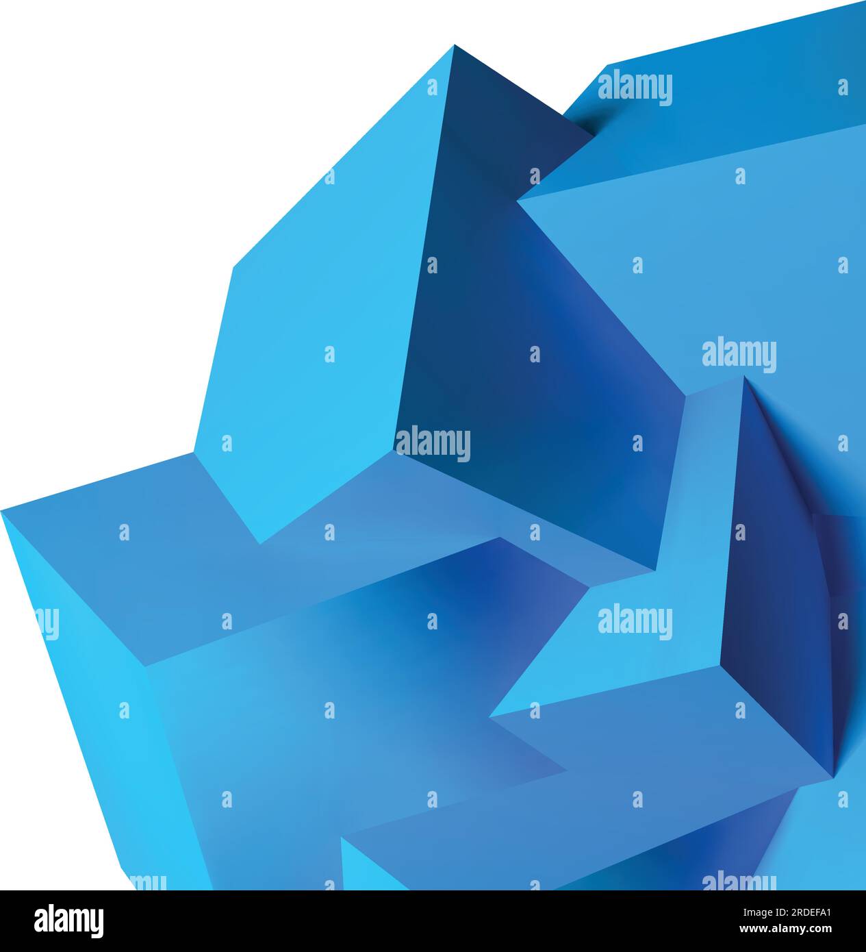 Abstract background with overlapping blue cubes Stock Vector Image & Art - Alamy
