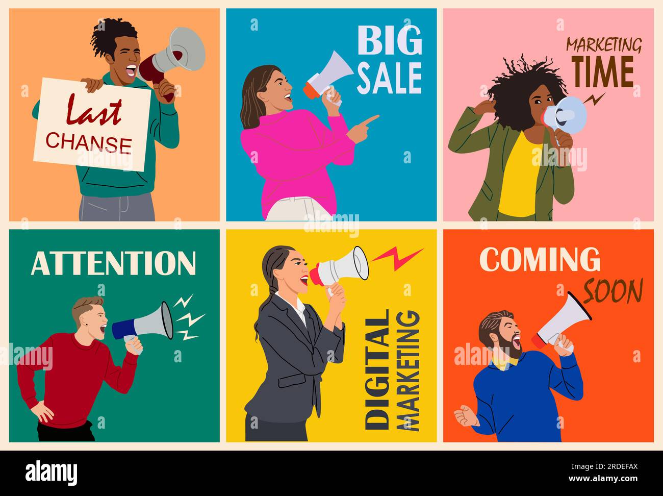 African megaphone advertising Stock Vector Images - Alamy