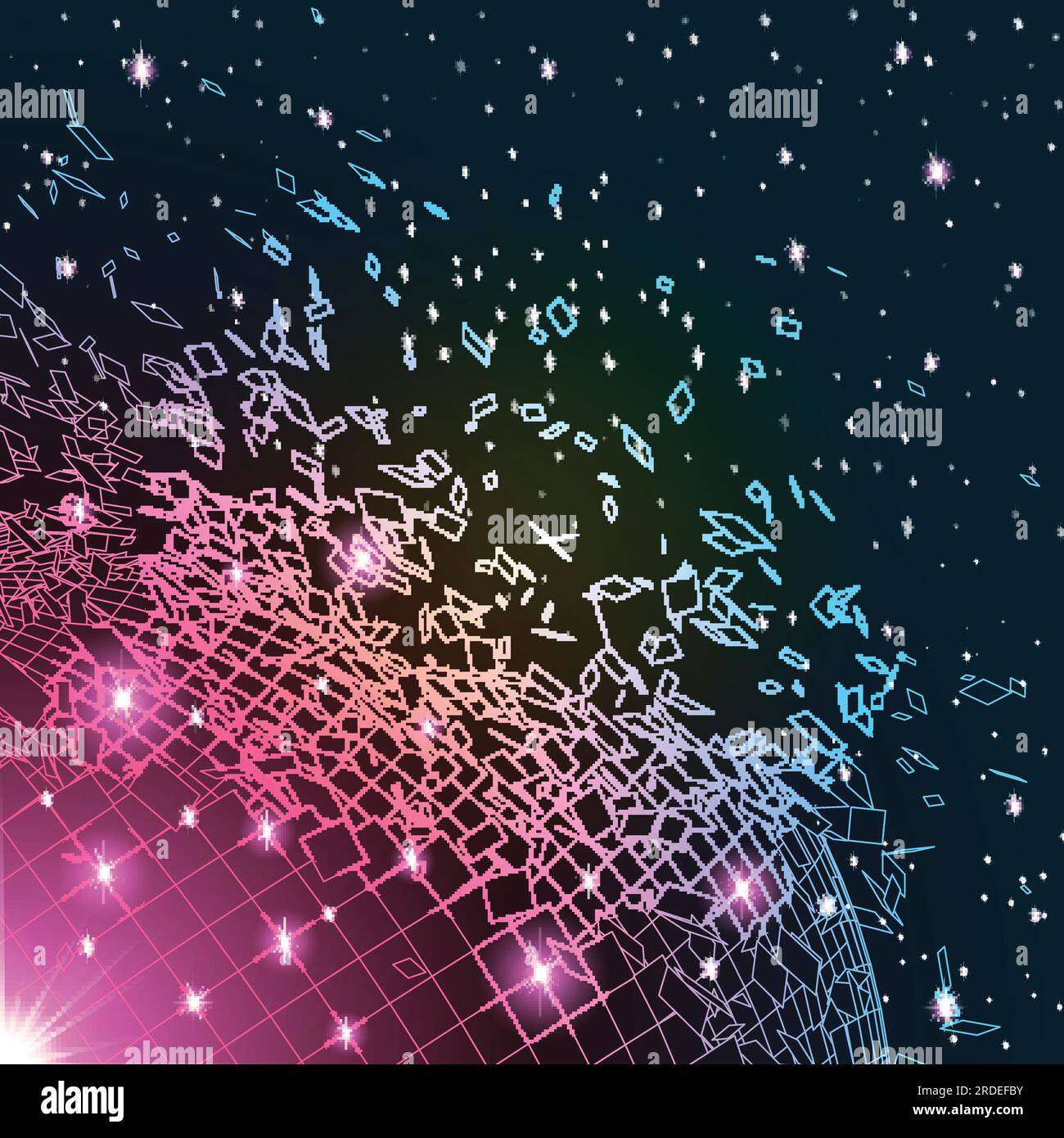 Abstract background with exploded shiny grid Stock Vector Image & Art ...