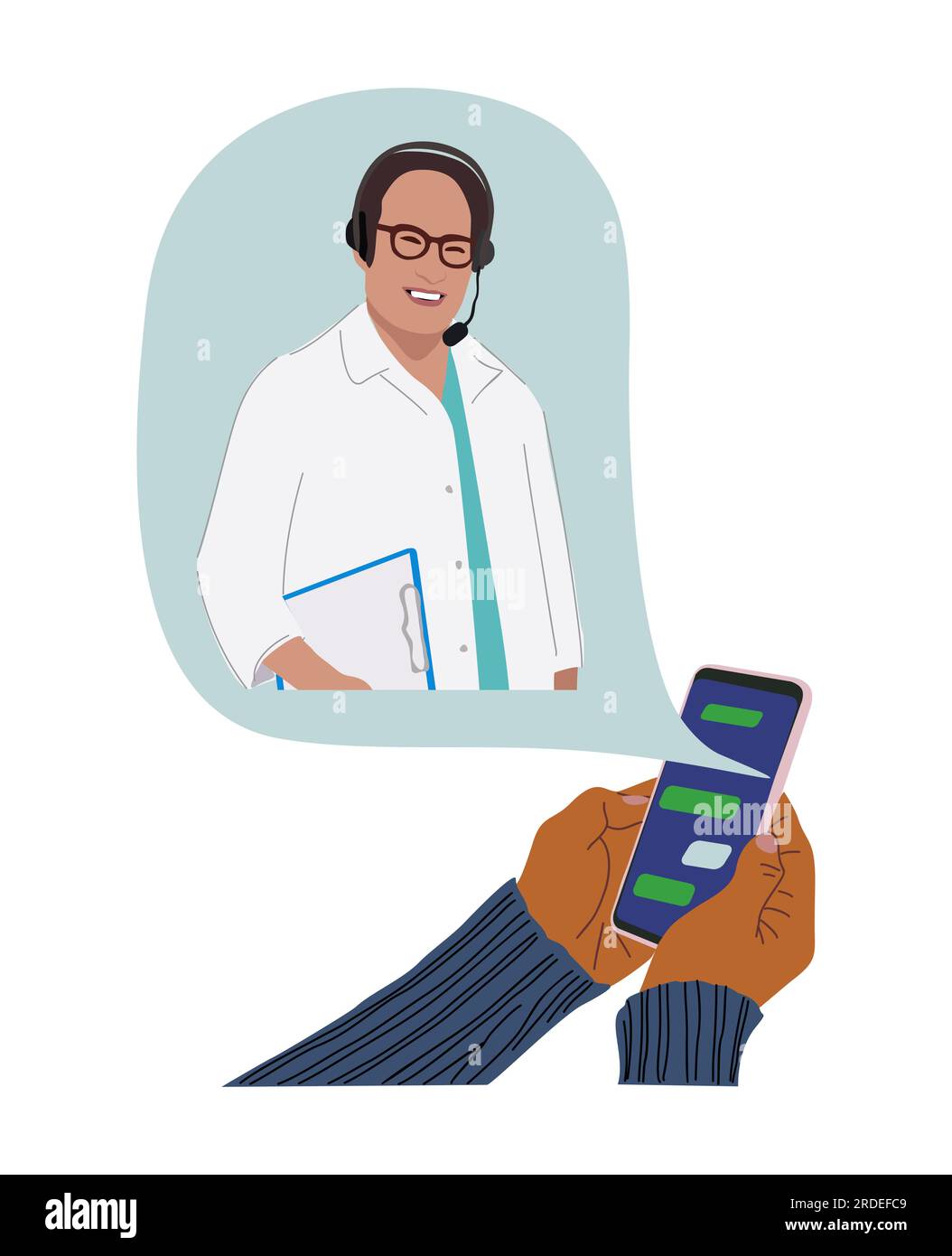 Phone call male doctor Cut Out Stock Images & Pictures - Alamy