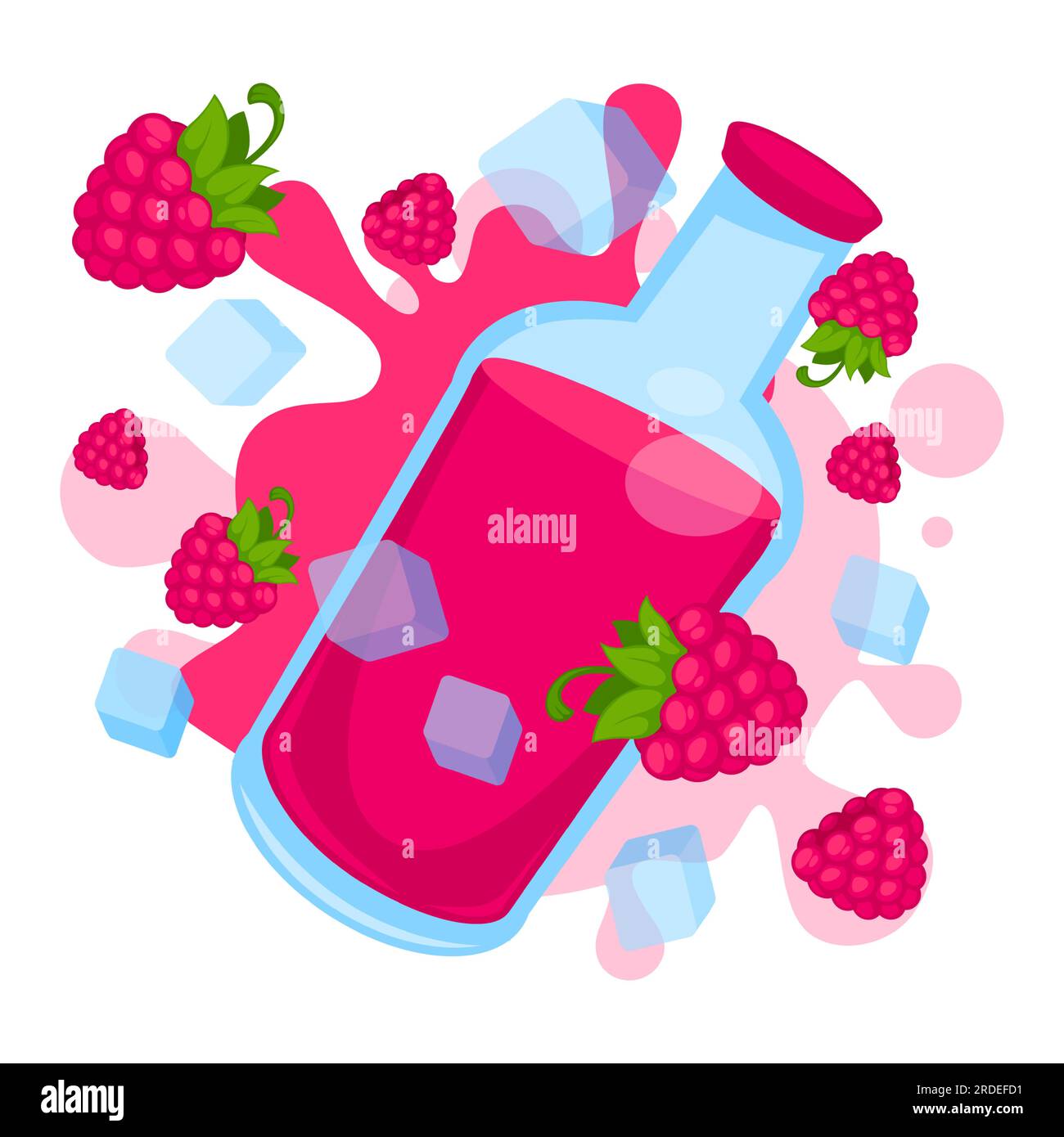 Healthy raspberry smoothie in Stock Vector Images - Alamy