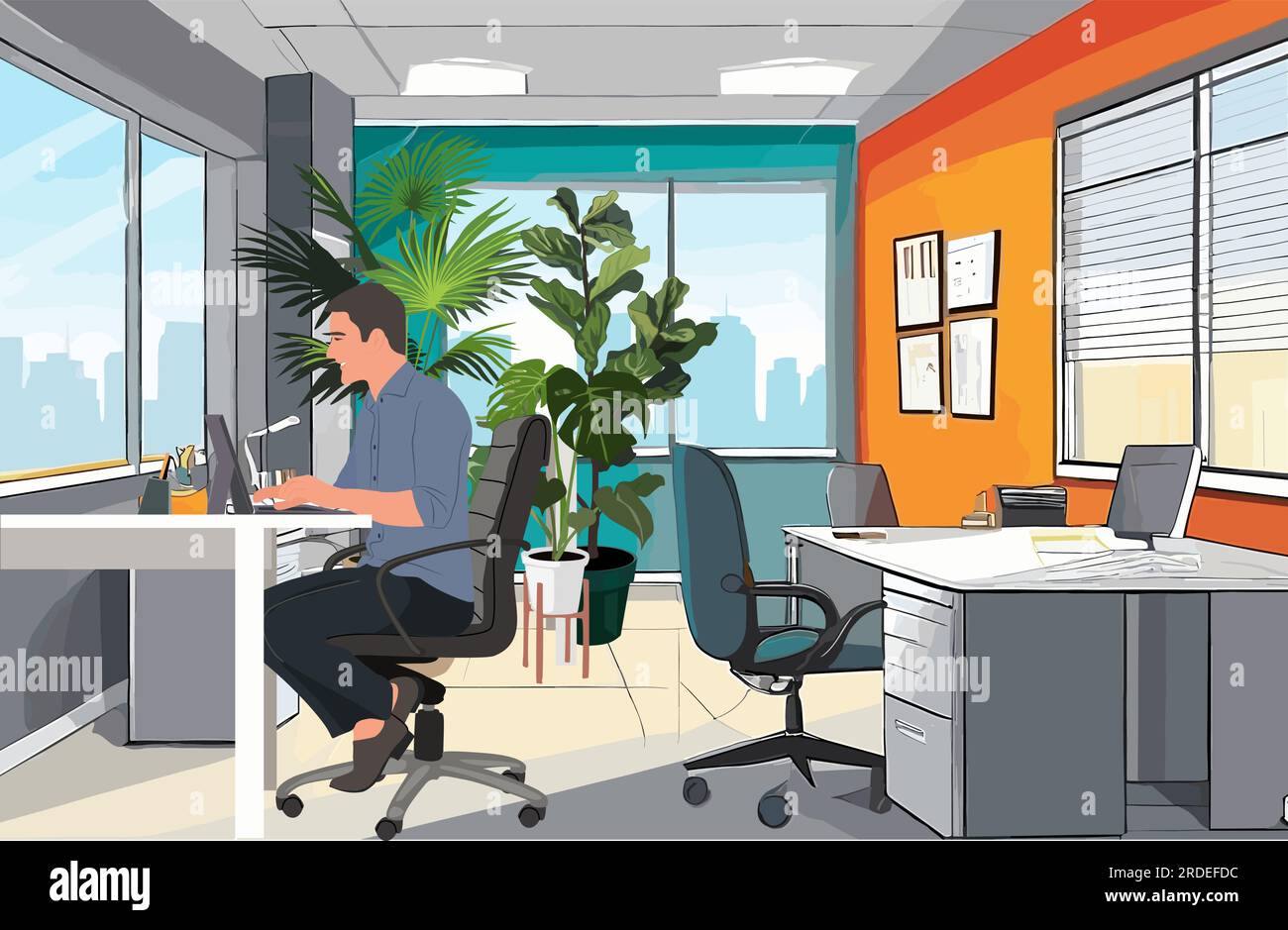 Comfort in job Stock Vector Images - Alamy