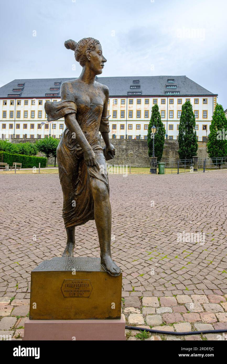 Statue of Duchess Luise Dorothea of Saxe-Gotha-Altenburg by sculptor ...
