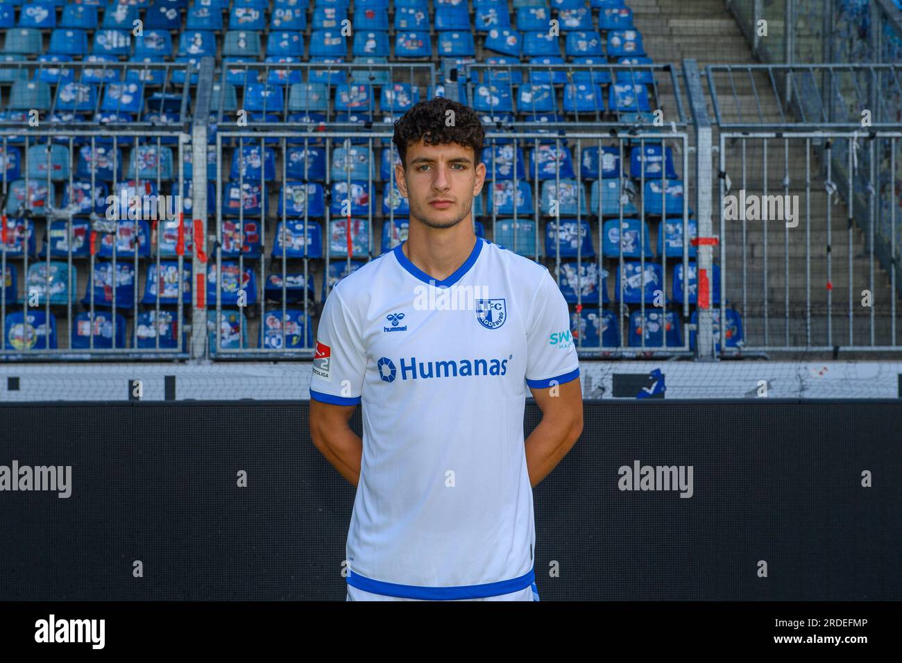 Magdeburg, Germany. 20th July, 2023. Daniel Elfadli of 1. FC Magdeburg ...