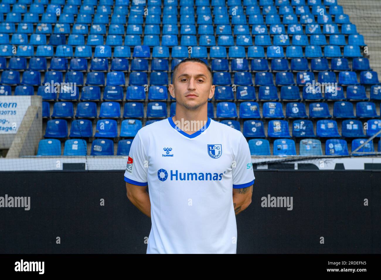 Magdeburg, Germany. 20th July, 2023. Baris Atik of 1. FC Magdeburg ...