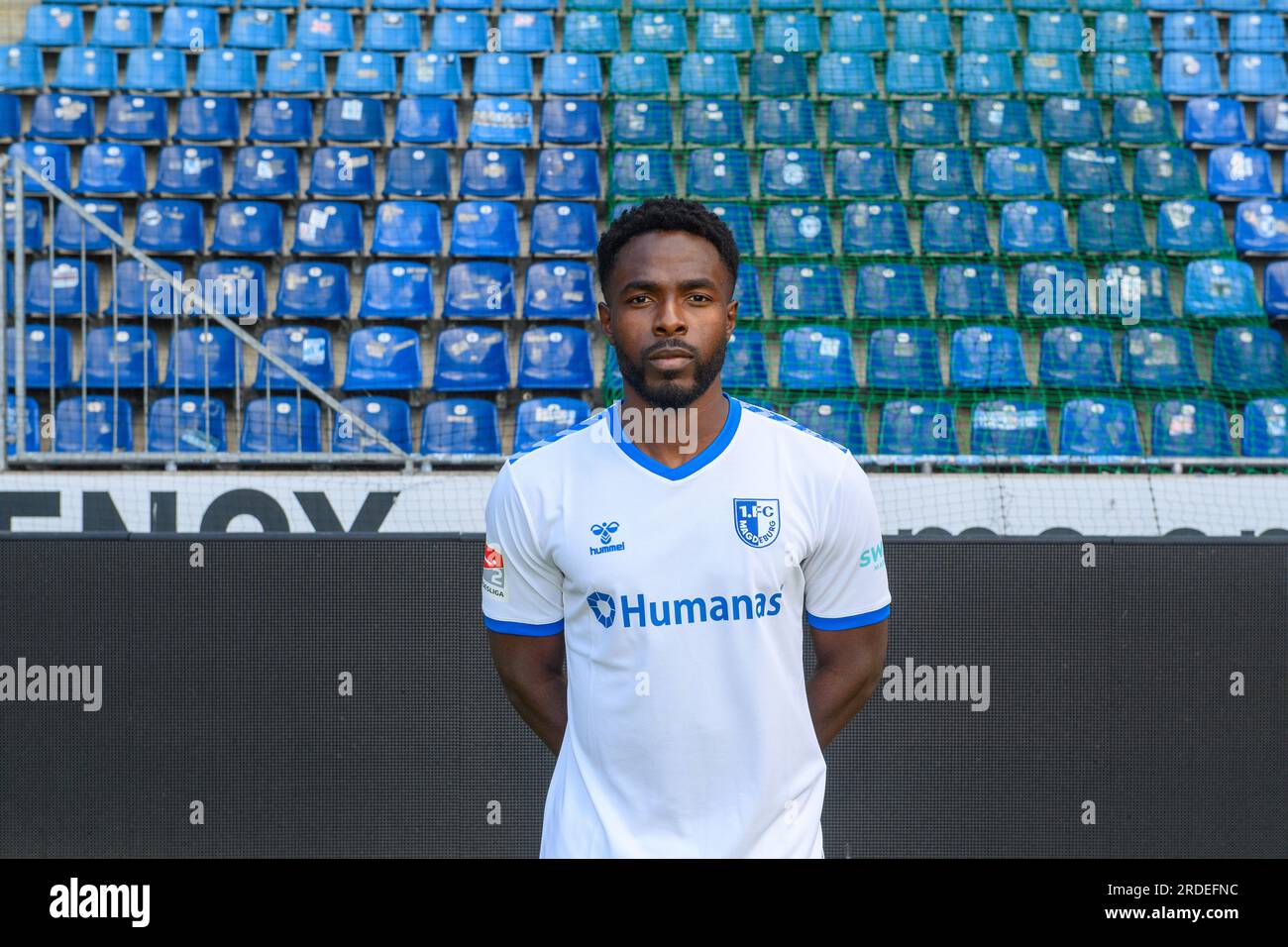 Magdeburg, Germany. 20th July, 2023. Daniel Heber of 1. FC Magdeburg ...