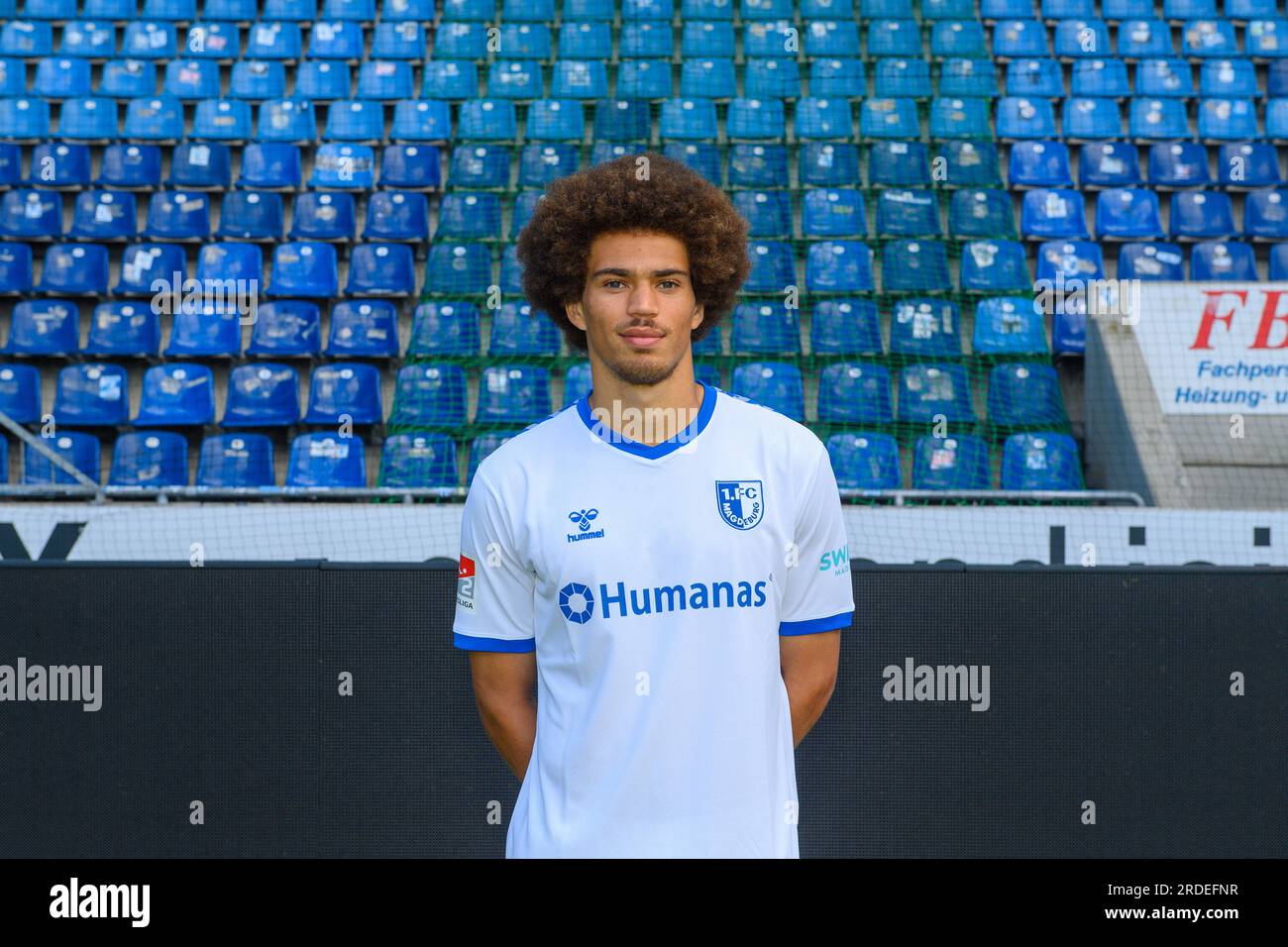 Magdeburg, Germany. 20th July, 2023. Jonah Fabisch of the football club ...