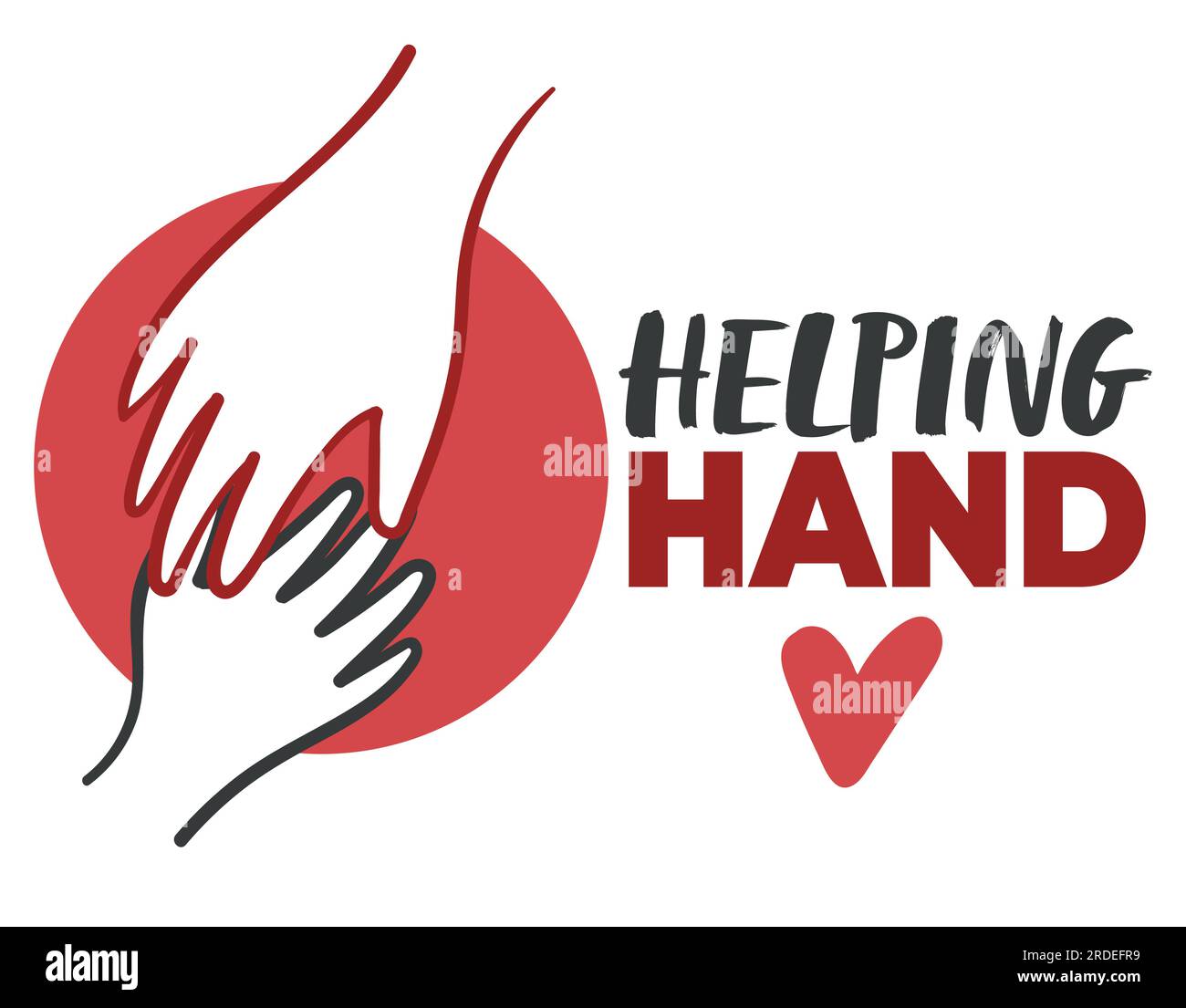 Helping hand, voluntary organization help and care Stock Vector Image ...