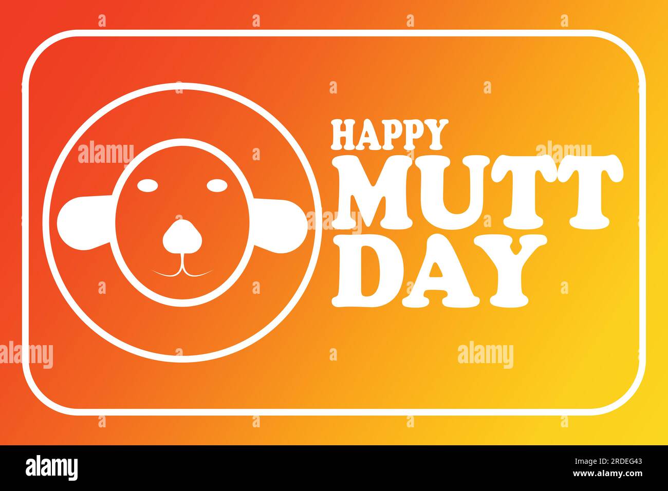 Happy Mutt Day Vector Template Design Illustration. Suitable for ...