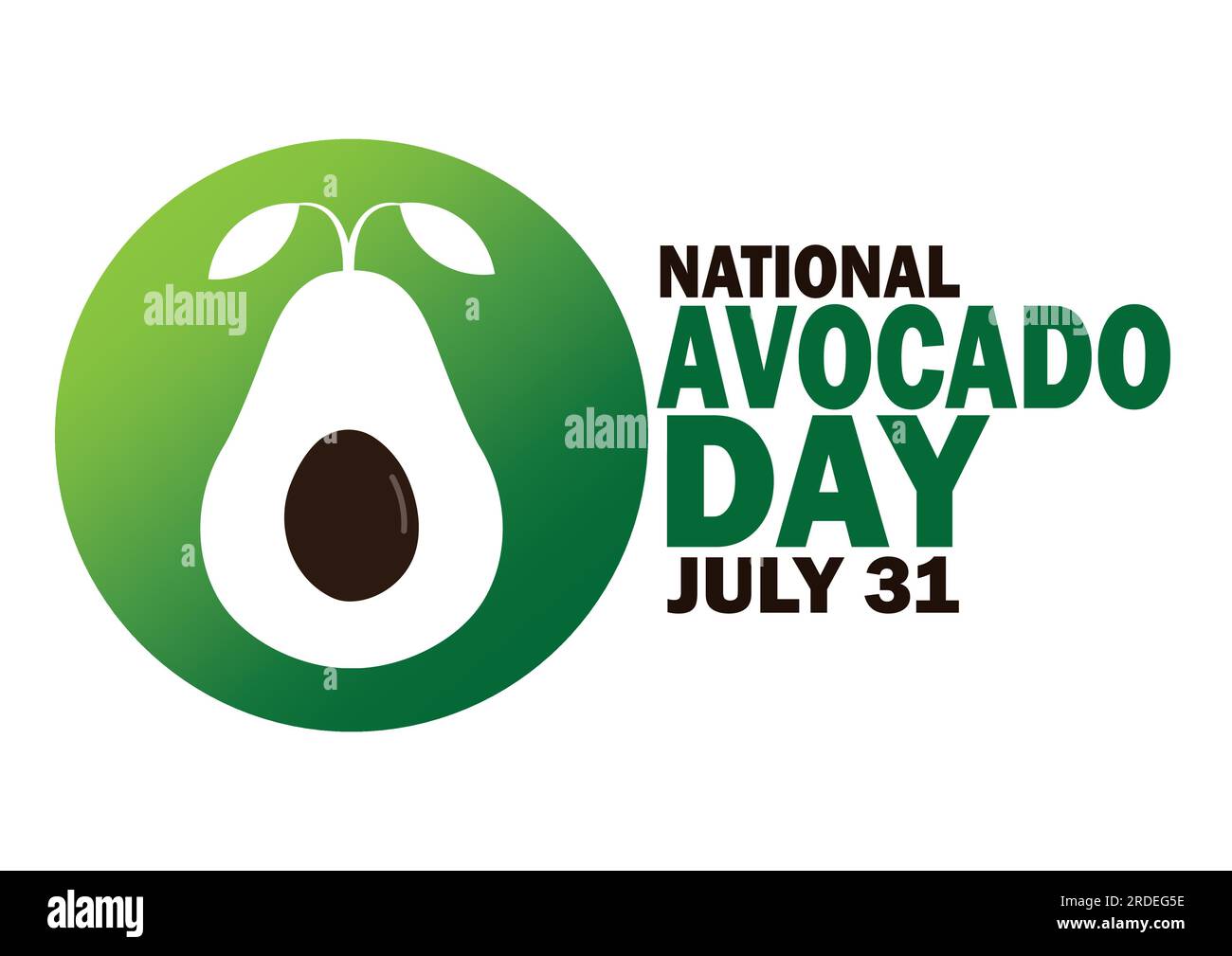 National Avocado Day. July 31. Holiday concept. Template for background ...