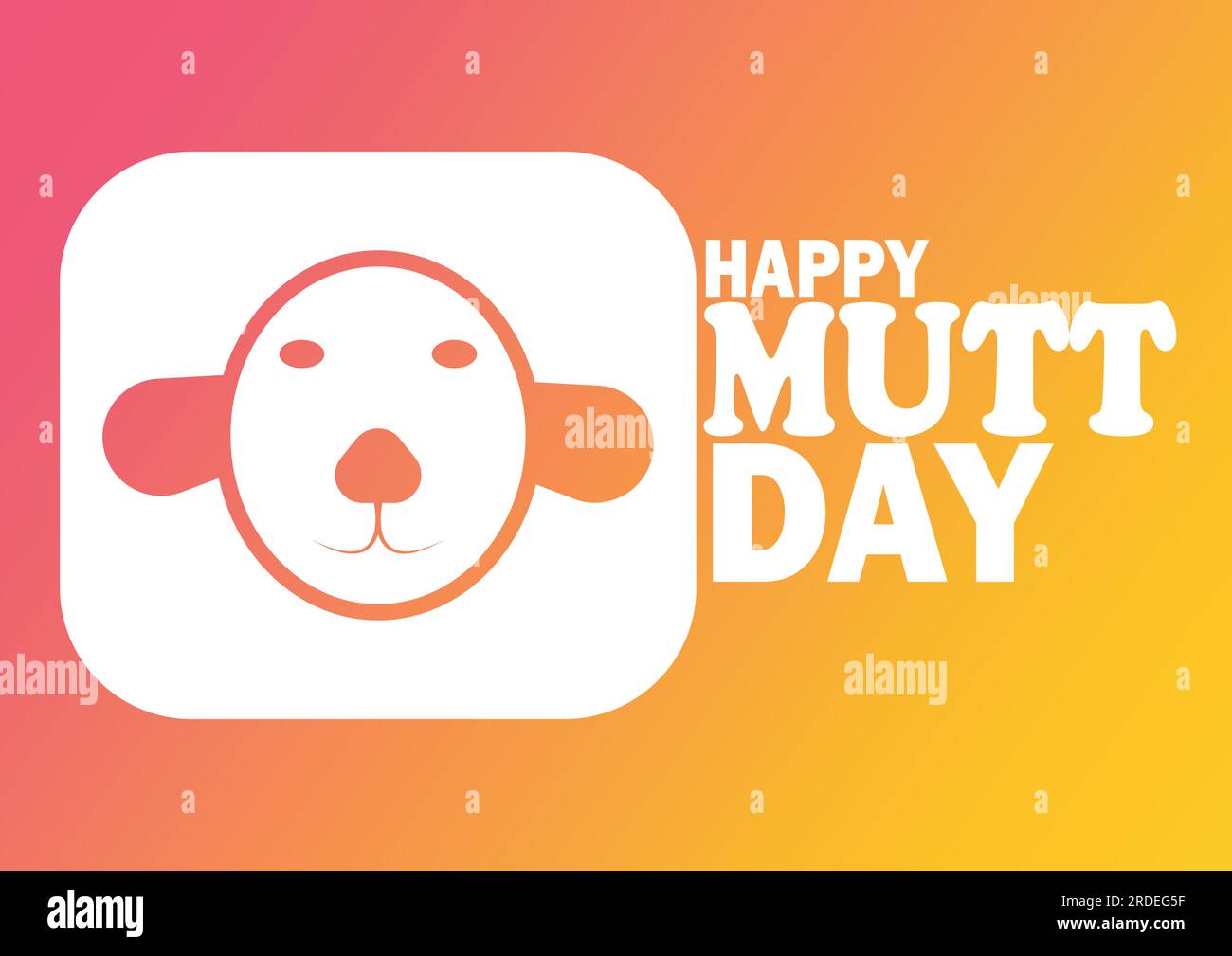 Happy Mutt Day Vector Illustration. Suitable for greeting card, poster ...