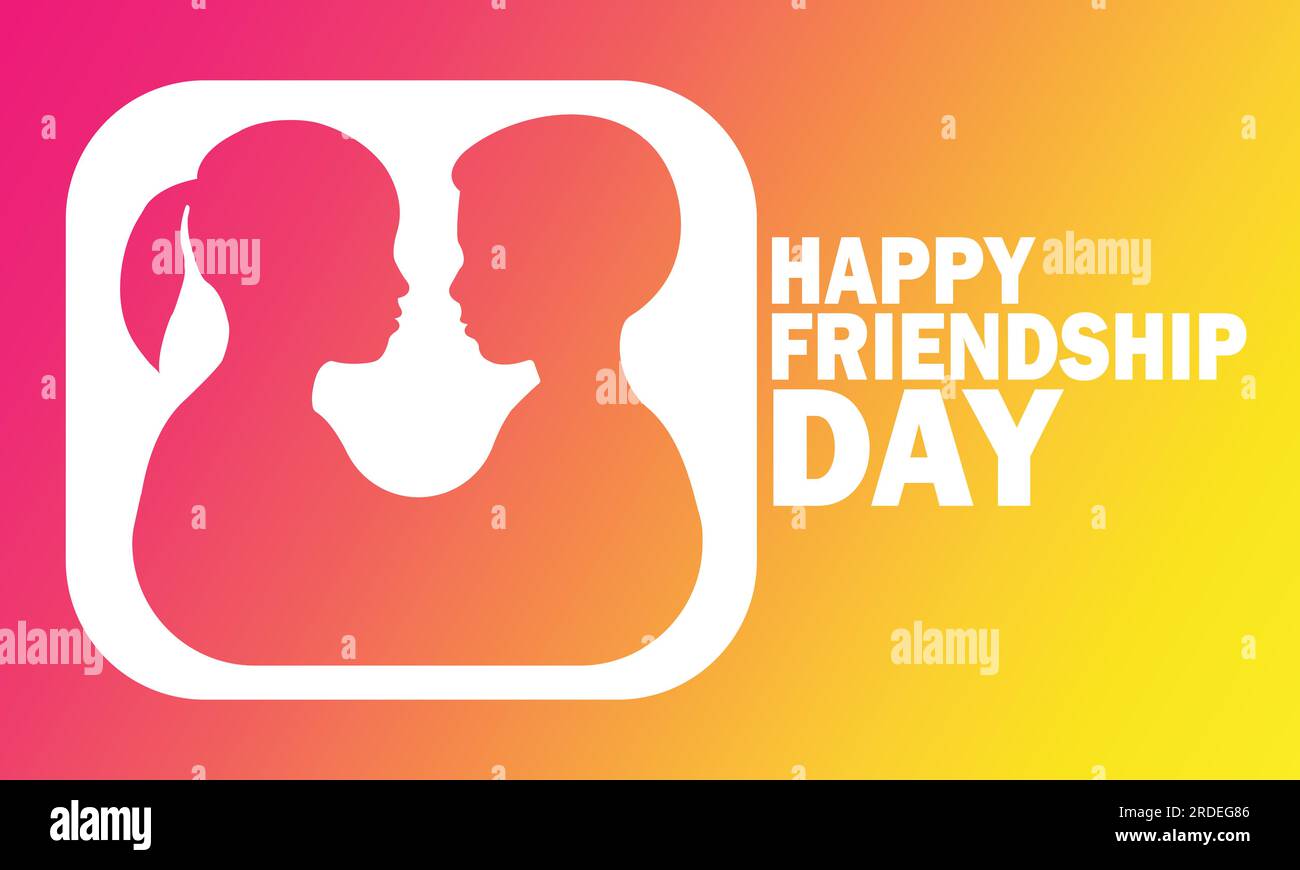 Happy Friendship Day. Holiday concept. Template for background, banner ...