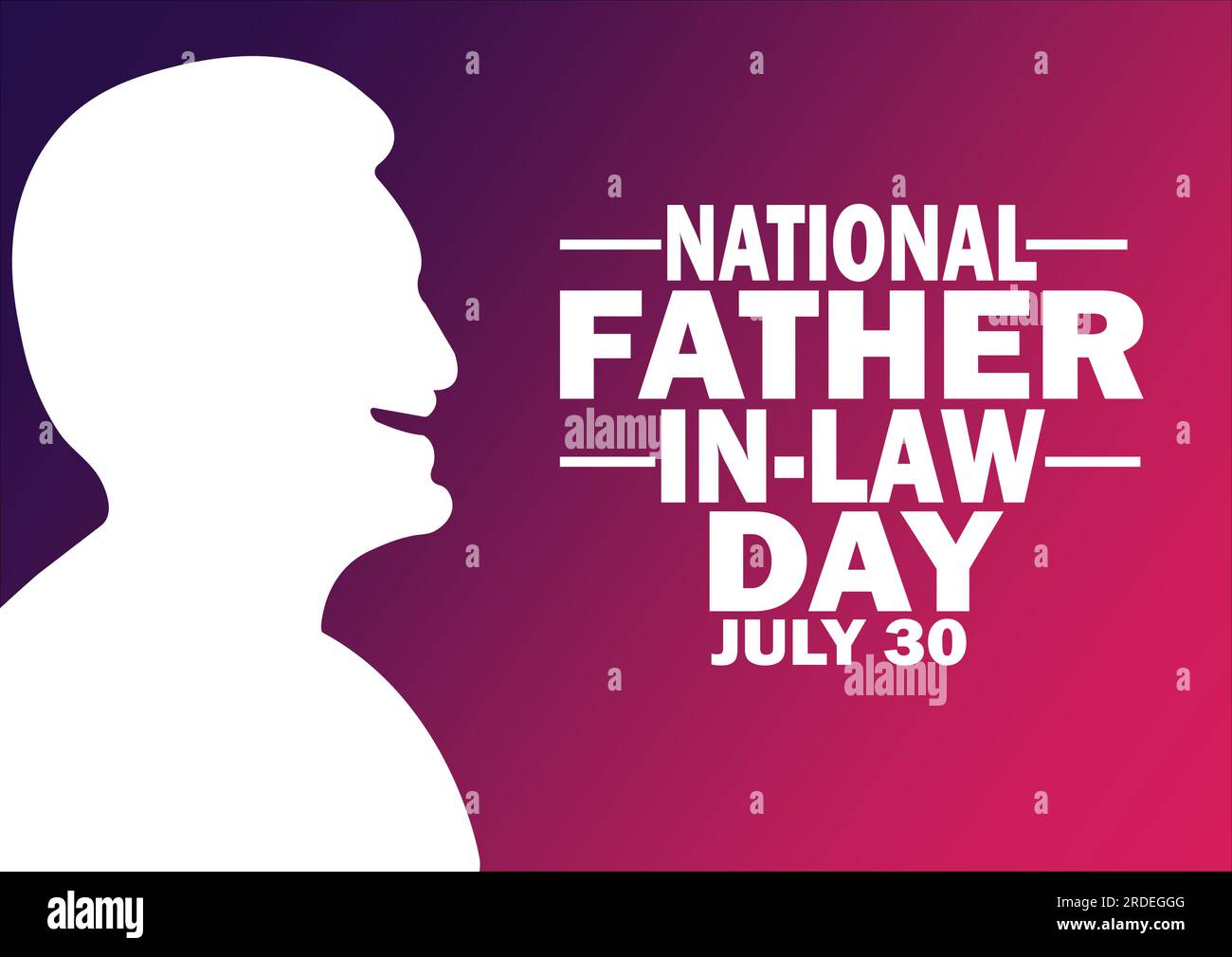 National Father In Law Day. July 30. Vector Template Design ...