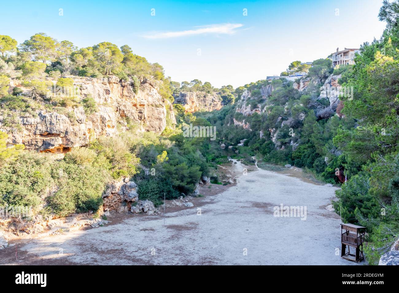 Spain Majorca island, beautiful beach bay Cala Pi, Mediterranean Sea ...