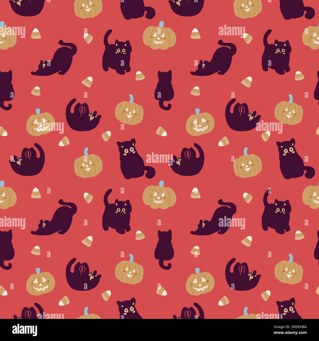 Festive cartoon halloween cats Stock Vector Images - Alamy