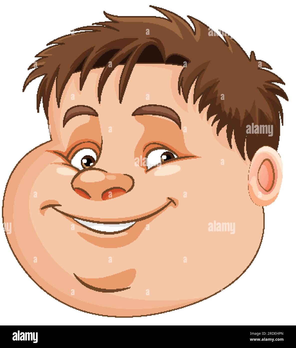 Face of fat boy cartoon illustration Stock Vector Image & Art - Alamy
