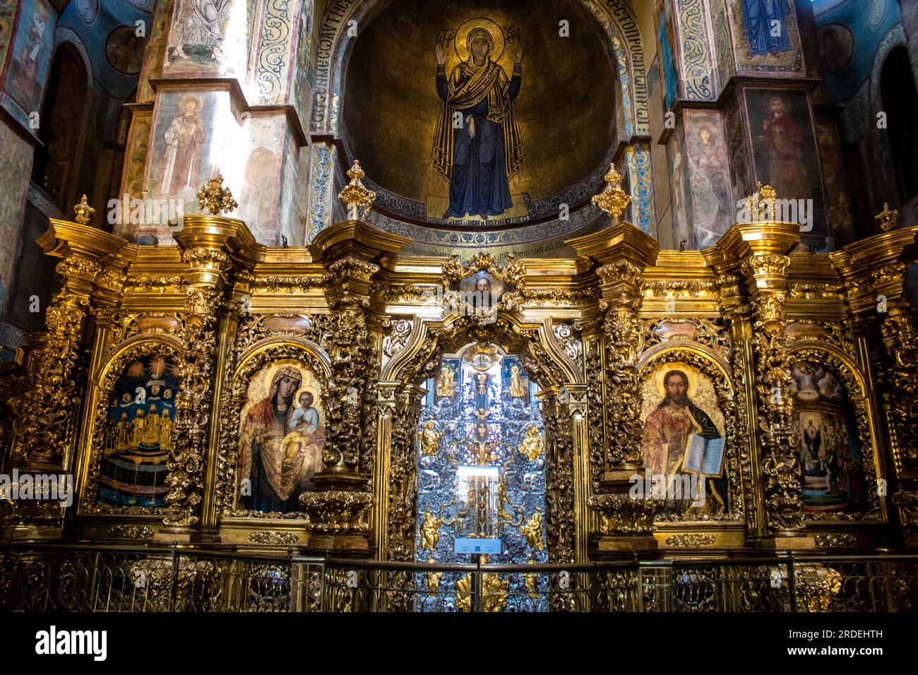 Inside Saint Sophia Cathedral in Kyiv, an architectural monument of ...