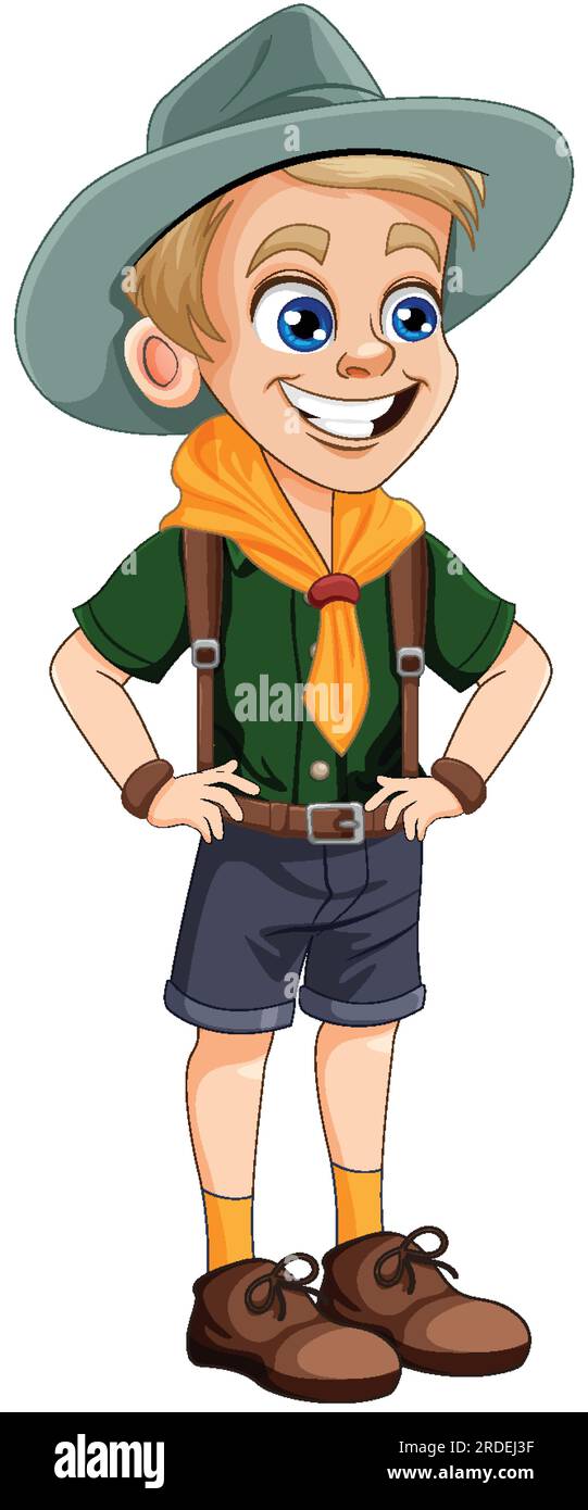Scout Boy Cartoon Character illustration Stock Vector Image & Art - Alamy