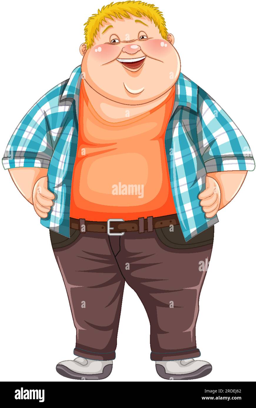Fat male cartoon character illustration Stock Vector Image & Art - Alamy