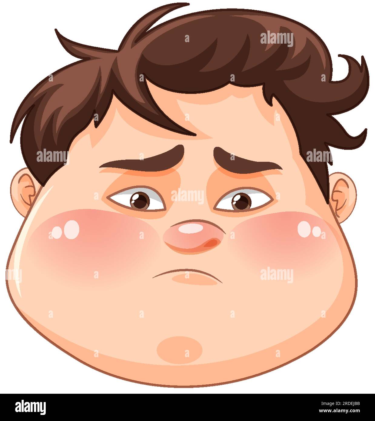 Face of fat boy cartoon illustration Stock Vector Image & Art - Alamy
